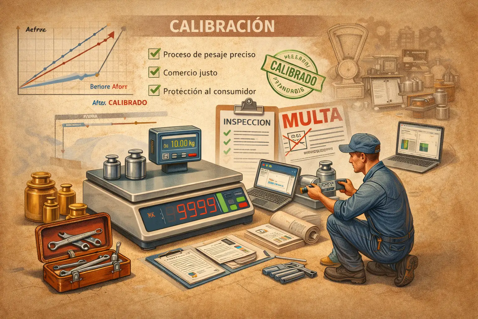 La importancia de la calibración de una báscula - Basculas Martínez